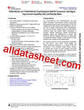 TCAN V Q Datasheet PDF Texas Instruments
