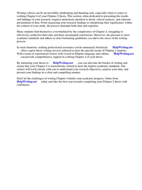Filipino 2 Thesis Chapter 4 Pdf Thesis Science