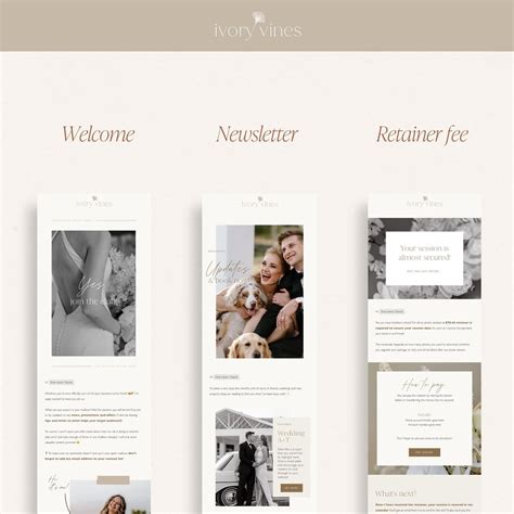 Neutral Flodesk Email Templates For Photographers Minimal Clean