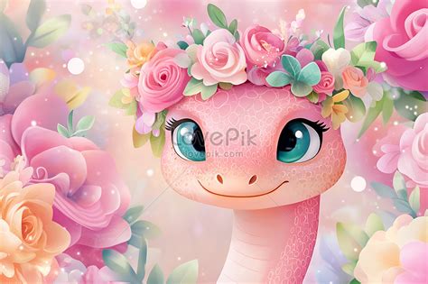 귀여운 작은 뱀 일러스트 무료 다운로드 Lovepik