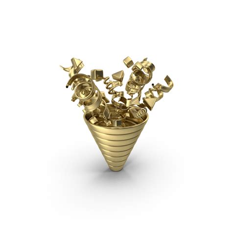 Gold Cartoon Cone Confetti Explosion Symbol Png Images And Psds For Download Pixelsquid S12232188b