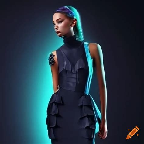 High Fashion Dress With Tech Inspired Design
