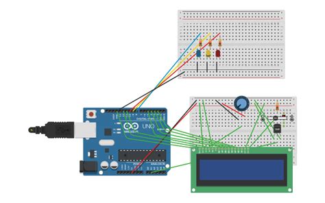 circuit design final of temperature sensor display with lcd in arduino