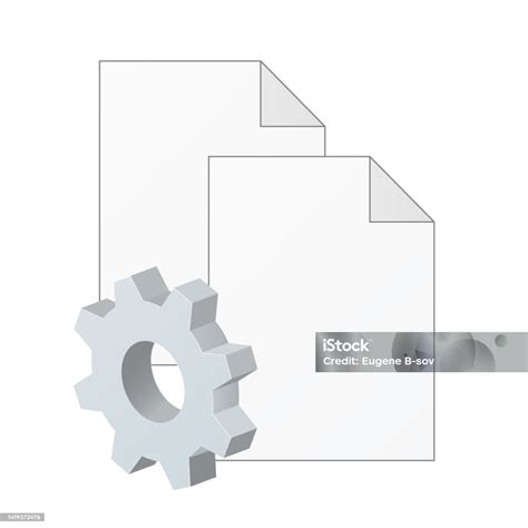 기어 아이콘이 있는 파일 컴퓨터 문서 아이콘 설정 아이콘 또는 지침 모션에 대한 스톡 벡터 아트 및 기타 이미지 모션 전화
