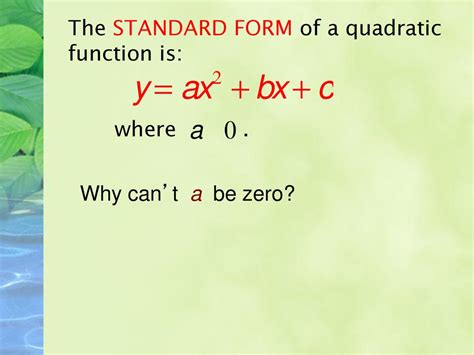 graphing quadratic functions ppt download