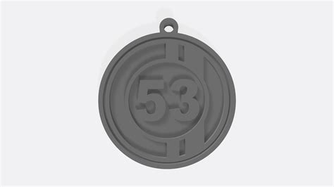 🔑 Key Ring Herbie 53 Logo Auto Herbie 53・ Stl File For 3d Printing・cults