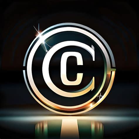 Premium Photo A Gold And White Symbol C