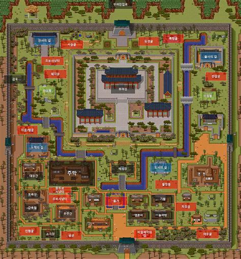 바람의나라 클래식 국내성 부여성 지도 사냥터 및 주요 건물 위치 완벽 가이드 게임 팁 저장소