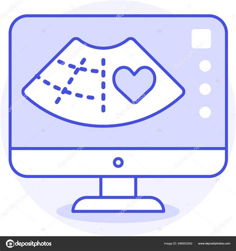 Diagnostic Echocardiogram Echography Icon Filled Outline Style Stock Vector By ©iconfinder 496953592