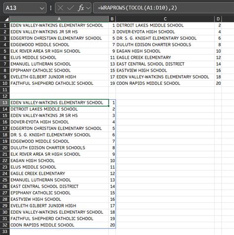 Excel Table Work 2 Sets Of Data A Single Set Stack Overflow
