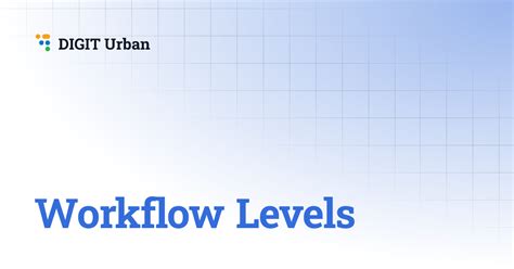 Workflow Levels Digit Urban
