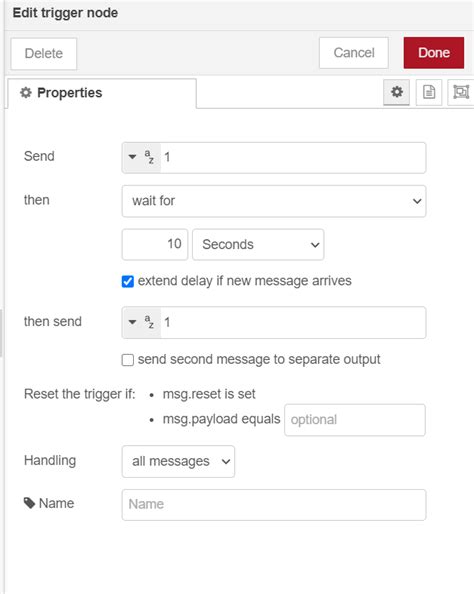 Delay Message While New Messages Arrive Node Red Home Assistant