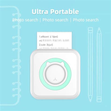 Portable Mini Thermal Printer Wirelessly Bt 203dpi Photo Label Memo Wrong Question Printing With