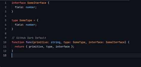 Same Colors Of Types In Function Arguments · Issue 170 · Primergithub Vscode Theme · Github