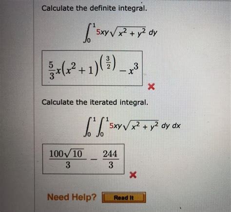 solved calculate the definite integral
