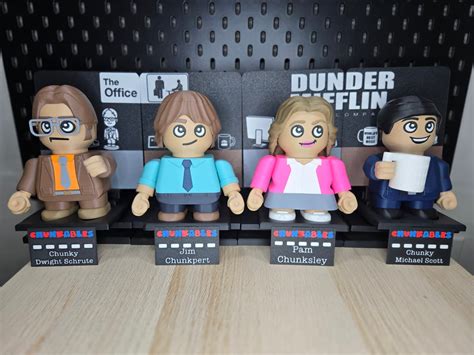 The Office Chunkables 4 Part Multicolor Backer 3d Model By The3dchad On Thangs