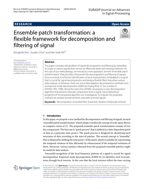 Pdf Ensemble Patch Transformation A Flexible Framework For