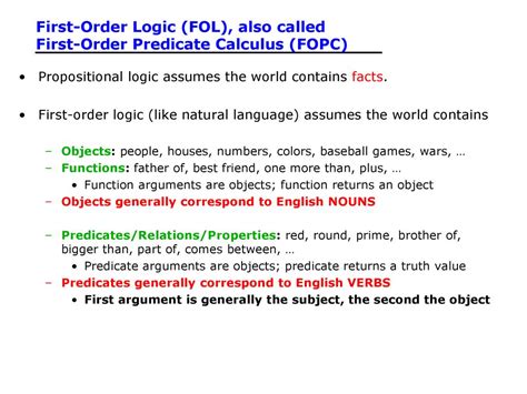 Knowledge Representation Using First Order Logic Ppt Download