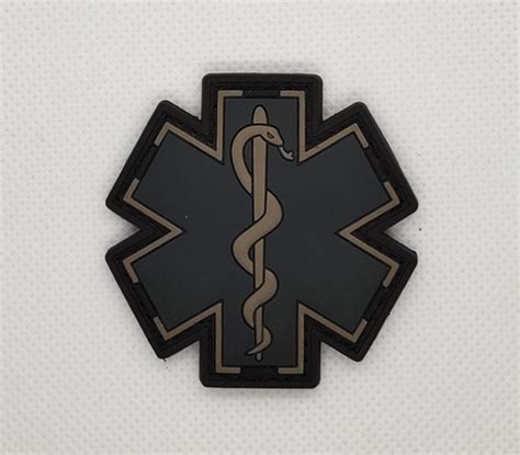 2 X 2 EMS Patch Black Gray Sgt Fire Bags LLC