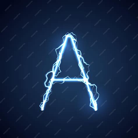 Premium Vector Blue Lightning Style Letter Or Alphabet A Lightning