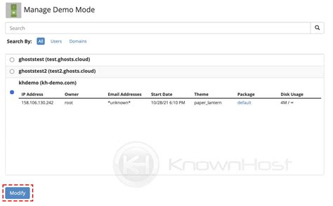 How To Create A Demo CPanel Account KnownHost