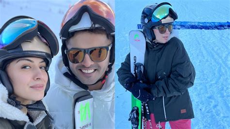 Viral Photo Hansika Motwani Rejoices Skiing In Switzerland