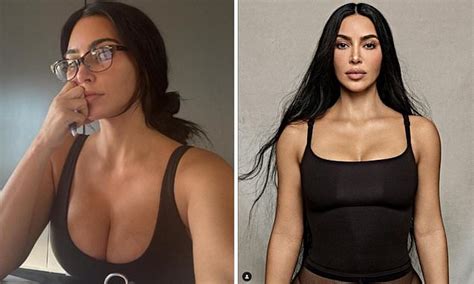 Kim Kardashian 44 Is Bra Free With Reading Glasses On During Law