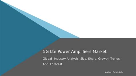 5g Lte Power Amplifiers Market Report Global Forecast From 2025 To 2033