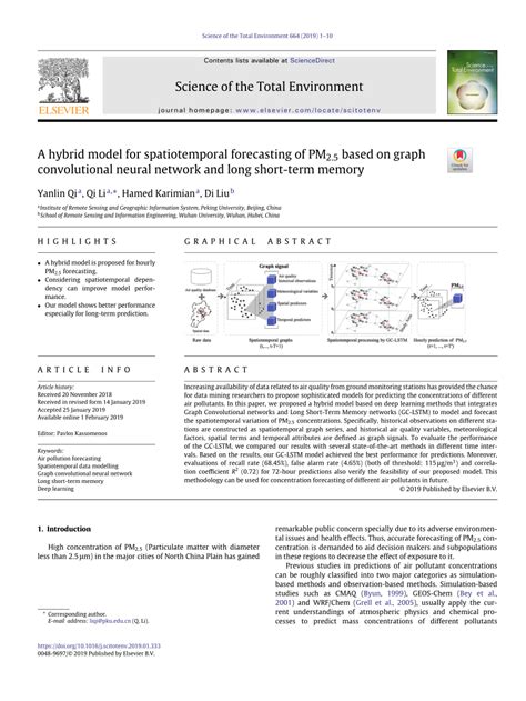 Pdf A Hybrid Model For Spatiotemporal Forecasting Of Pm2 5 Based On