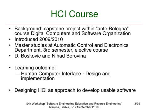 PPT First Experience In Teaching HCI Course PowerPoint Presentation Free Download ID