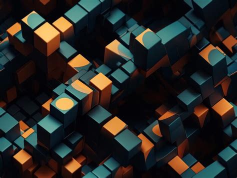 Premium Ai Image Dark Abstract Geometric Grid Pattern Seamless Background Created With