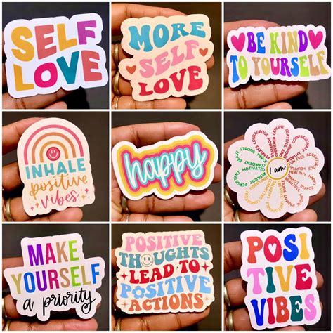 Self Love Club Stickers Self Care Stickers Affirmation Stickers