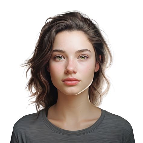 Ai Generated Portrait Of Lovely Young Woman Clip Art 40216192 Png
