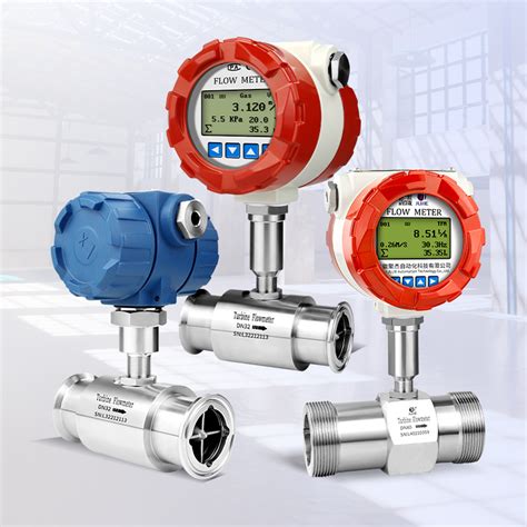Digital Turbine Flow Meter Clamp Thread Flange Connection Ss304 Material Flow Sensor Turbine