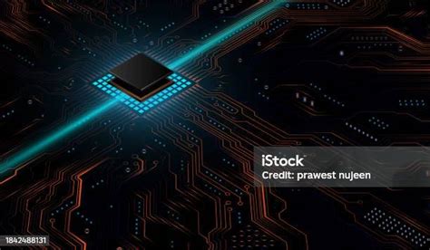 마더보드의 Cpu 칩 중앙 컴퓨터 프로세서 Cpu 개념 양자 컴퓨터 대용량 데이터 처리 데이터베이스 개념 미래형 마이크로칩 프로세서 디지털 칩 가상현실에 대한 스톡 벡터