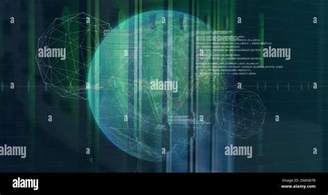image of connected dots forming globes computer language graphs over