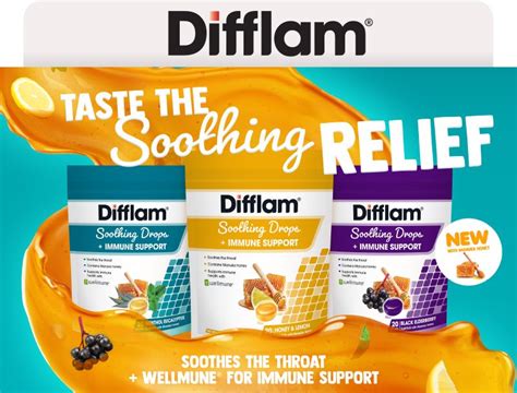 Buy Difflam Soothing Drops Immune Support Honey Lemon Drops Online At EPharmacy
