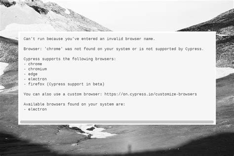 fix chrome was not found on your system or is not supported