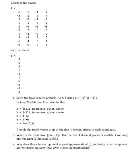 Solved Consider The Matrix 4 4 4 A 5 3 2 1 2 2 1 5 1