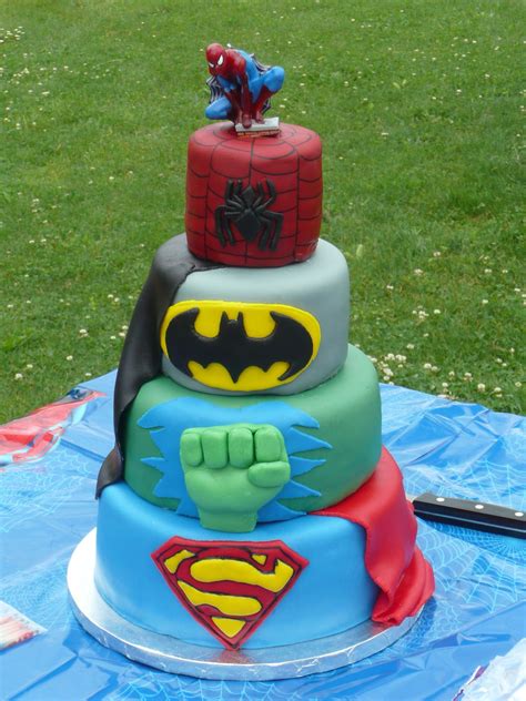 Super Hero Birthday Cake Made For My Sons 6th Birthday All Fondant