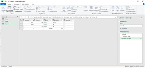 Pivot Transformation Cannot Reverse The Unpivot Obtained From Get And Transform Rexcel