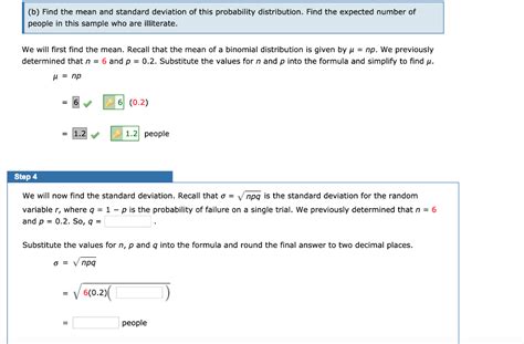 Solved B Find The Mean And Standard Deviation Of This