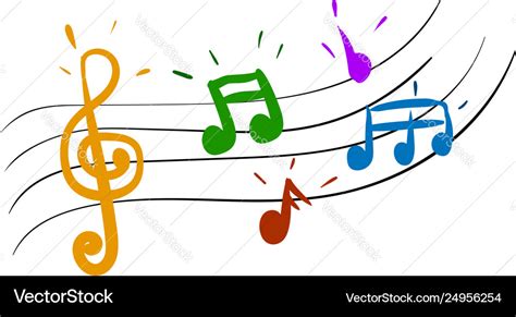 Multi Colored Music Notes