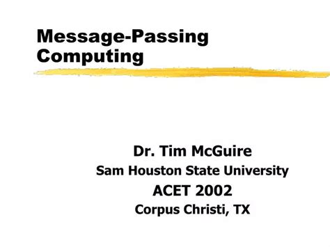 Ppt Message Passing Computing Powerpoint Presentation Free Download