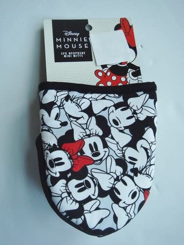 Nwt Disney Minnie Mouse Set Of 2 Neoprene Mini Oven Mitts Ebay
