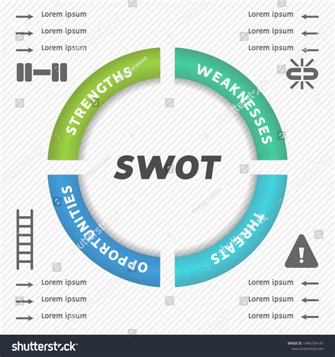 Swot Diagram 4 Rectangular Elements Comparison Stock Vector Royalty