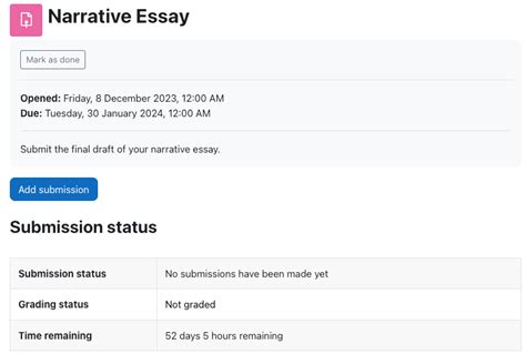 Submitting To An Assignment Using Moodle Plagiarismintegrity Plugin
