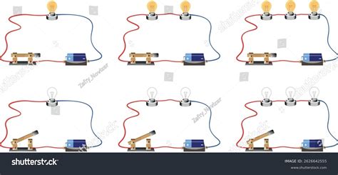 Simple Electrical Circuit Series Circuit 1 Stock Vector Royalty Free 2626642555 Shutterstock
