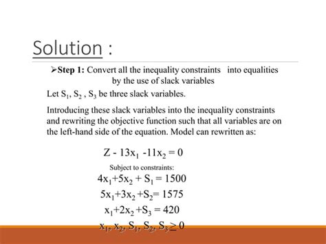 Simplex Method Maths 4 Mumbai University Ppt