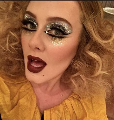 Close Up Of Adele With Glamorous Makeup